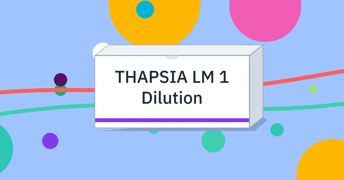 Symbolbild: Packung mit der Aufschrift THAPSIA LM 1 Dilution (PZN 13689693) – Verfügbarkeit und Bezug in Apotheken in Frankfurt am Main