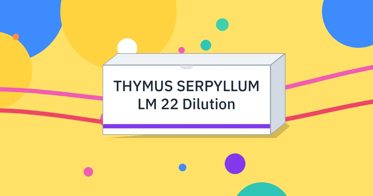 Symbolbild: Packung mit der Aufschrift THYMUS SERPYLLUM LM 22 Dilution (PZN 13223061) – Verfügbarkeit und Bezug in Apotheken in Frankfurt am Main