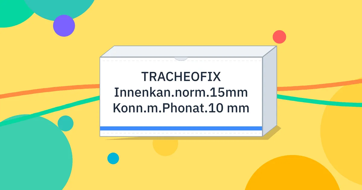 Symbolbild: Packung mit der Aufschrift TRACHEOFIX Innenkan.norm.15mm Konn.m.Phonat.10 mm (PZN 04164879) – Verfügbarkeit und Bezug in Apotheken in Frankfurt am Main