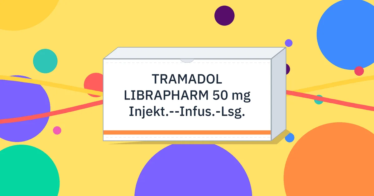 Symbolbild: Packung mit der Aufschrift TRAMADOL LIBRAPHARM 50 mg Injekt.--Infus.-Lsg. (PZN 06817989) – Verfügbarkeit und Bezug in Apotheken in Frankfurt am Main