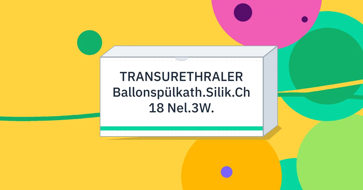 Symbolbild: Packung mit der Aufschrift TRANSURETHRALER Ballonspülkath.Silik.Ch 18 Nel.3W. (PZN 15618237) – Verfügbarkeit und Bezug in Apotheken in Frankfurt am Main