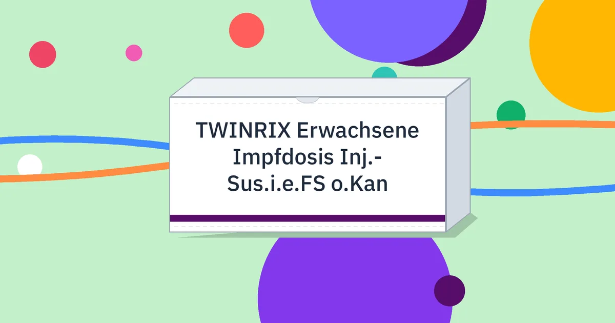 Symbolbild: Packung mit der Aufschrift TWINRIX Erwachsene Impfdosis Inj.-Sus.i.e.FS o.Kan (PZN 08926435) – Verfügbarkeit und Bezug in Apotheken in Frankfurt am Main