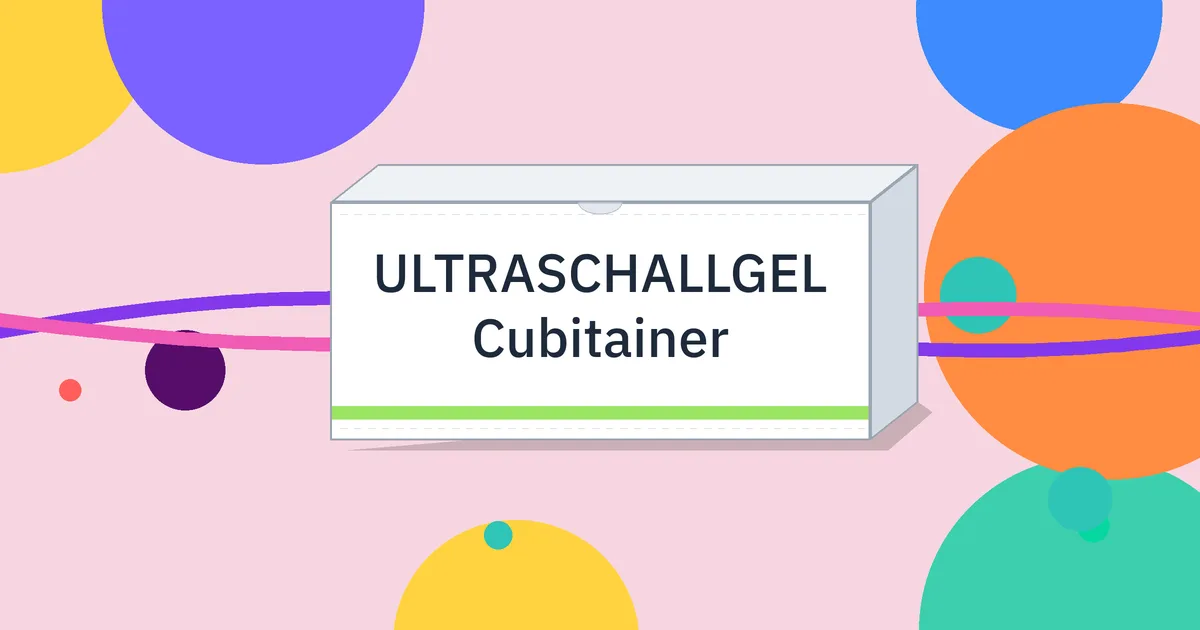 Symbolbild: Packung mit der Aufschrift ULTRASCHALLGEL Cubitainer (PZN 00212914) – Verfügbarkeit und Bezug in Apotheken in Frankfurt am Main