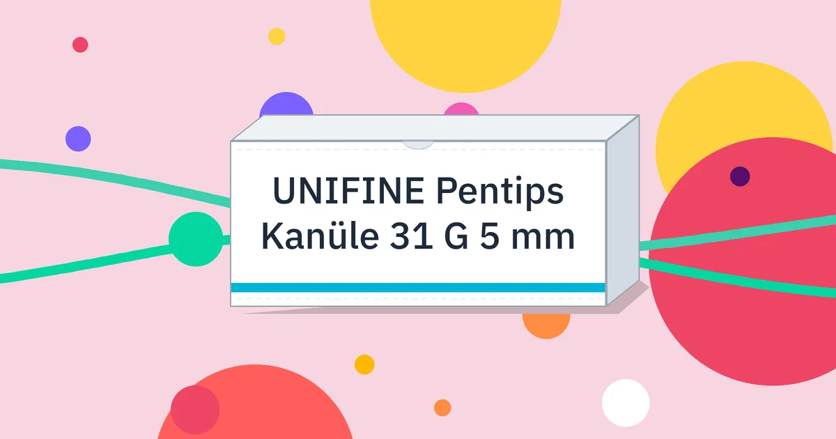 Symbolbild: Packung mit der Aufschrift UNIFINE Pentips Kanüle 31 G 5 mm (PZN 06564838) – Verfügbarkeit und Bezug in Apotheken in Frankfurt am Main