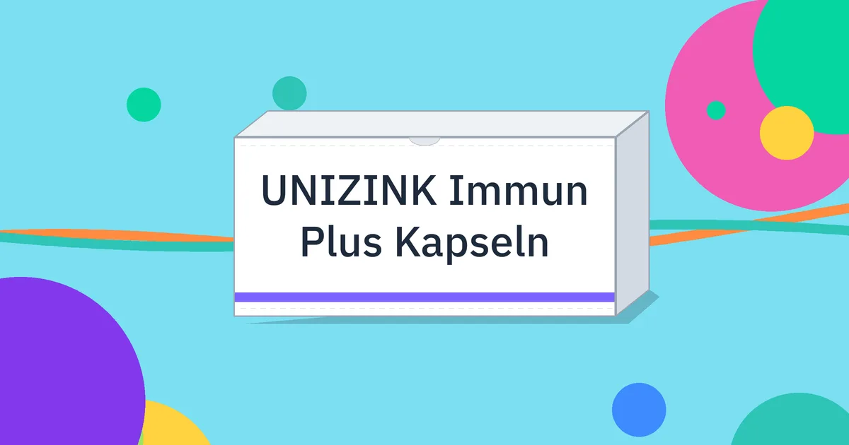 Symbolbild: Packung mit der Aufschrift UNIZINK Immun Plus Kapseln (PZN 05489336) – Verfügbarkeit und Bezug in Apotheken in Frankfurt am Main