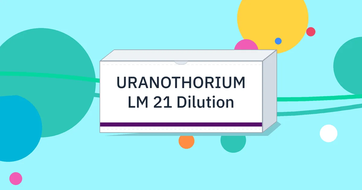 Symbolbild: Packung mit der Aufschrift URANOTHORIUM LM 21 Dilution (PZN 13256830) – Verfügbarkeit und Bezug in Apotheken in Frankfurt am Main