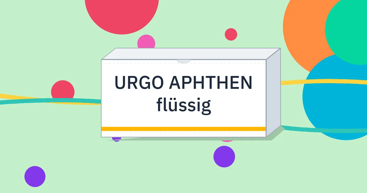 Symbolbild: Packung mit der Aufschrift URGO APHTHEN flüssig (PZN 11637321) – Verfügbarkeit und Bezug in Apotheken in Frankfurt am Main
