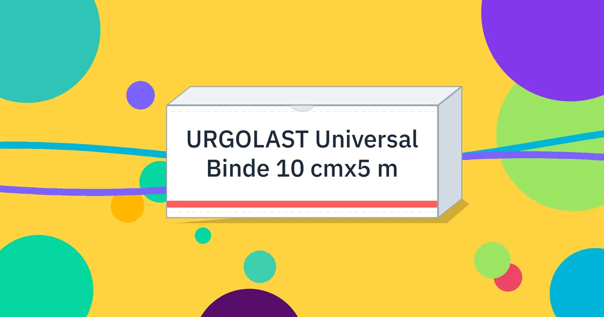 Symbolbild: Packung mit der Aufschrift URGOLAST Universal Binde 10 cmx5 m (PZN 00708236) – Verfügbarkeit und Bezug in Apotheken in Frankfurt am Main