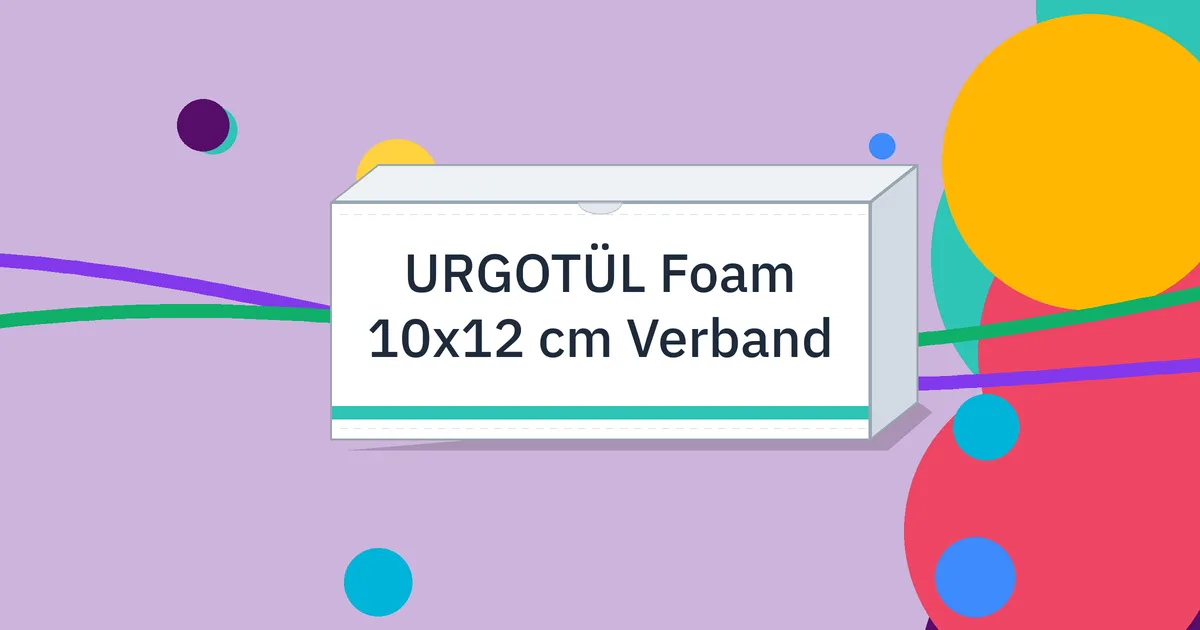 Symbolbild: Packung mit der Aufschrift URGOTÜL Foam 10x12 cm Verband (PZN 11593693) – Verfügbarkeit und Bezug in Apotheken in Frankfurt am Main
