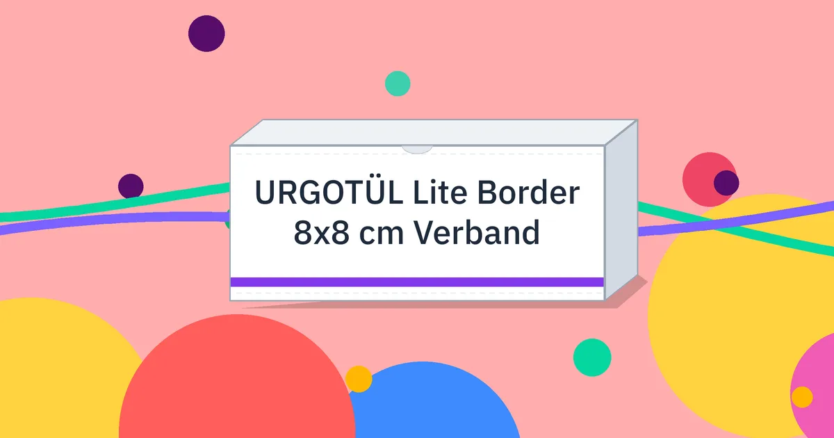 Symbolbild: Packung mit der Aufschrift URGOTÜL Lite Border 8x8 cm Verband (PZN 20275087) – Verfügbarkeit und Bezug in Apotheken in Frankfurt am Main