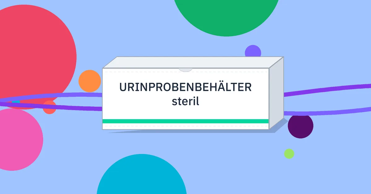 Symbolbild: Packung mit der Aufschrift URINPROBENBEHÄLTER steril (PZN 12582071) – Verfügbarkeit und Bezug in Apotheken in Frankfurt am Main