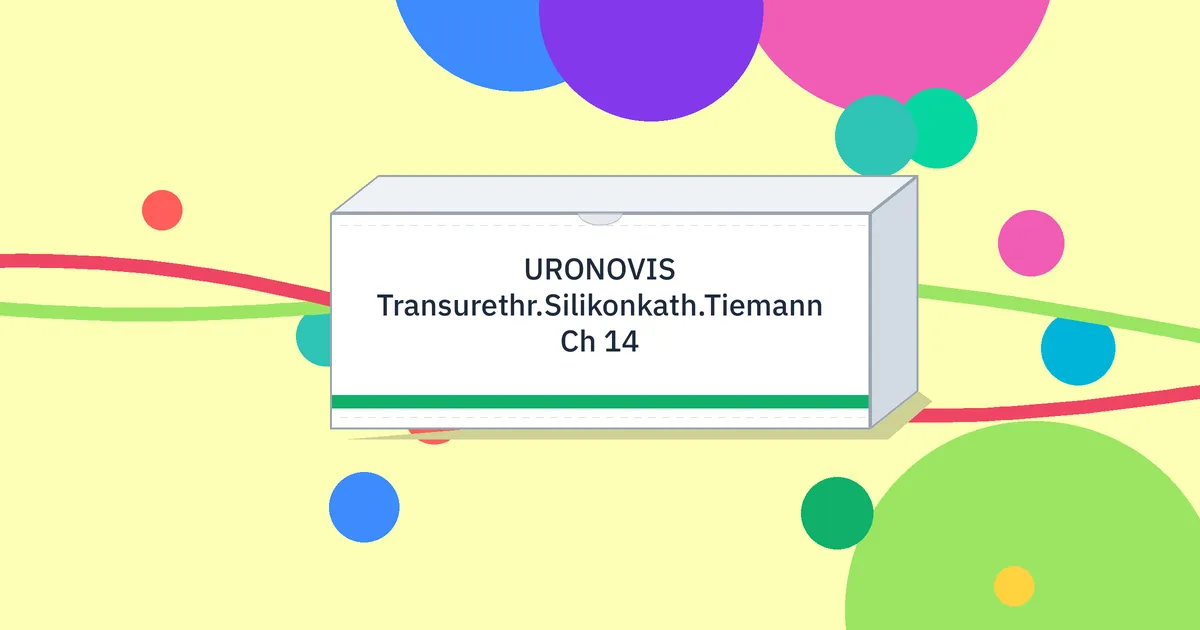Symbolbild: Packung mit der Aufschrift URONOVIS Transurethr.Silikonkath.Tiemann Ch 14 (PZN 00795844) – Verfügbarkeit und Bezug in Apotheken in Frankfurt am Main