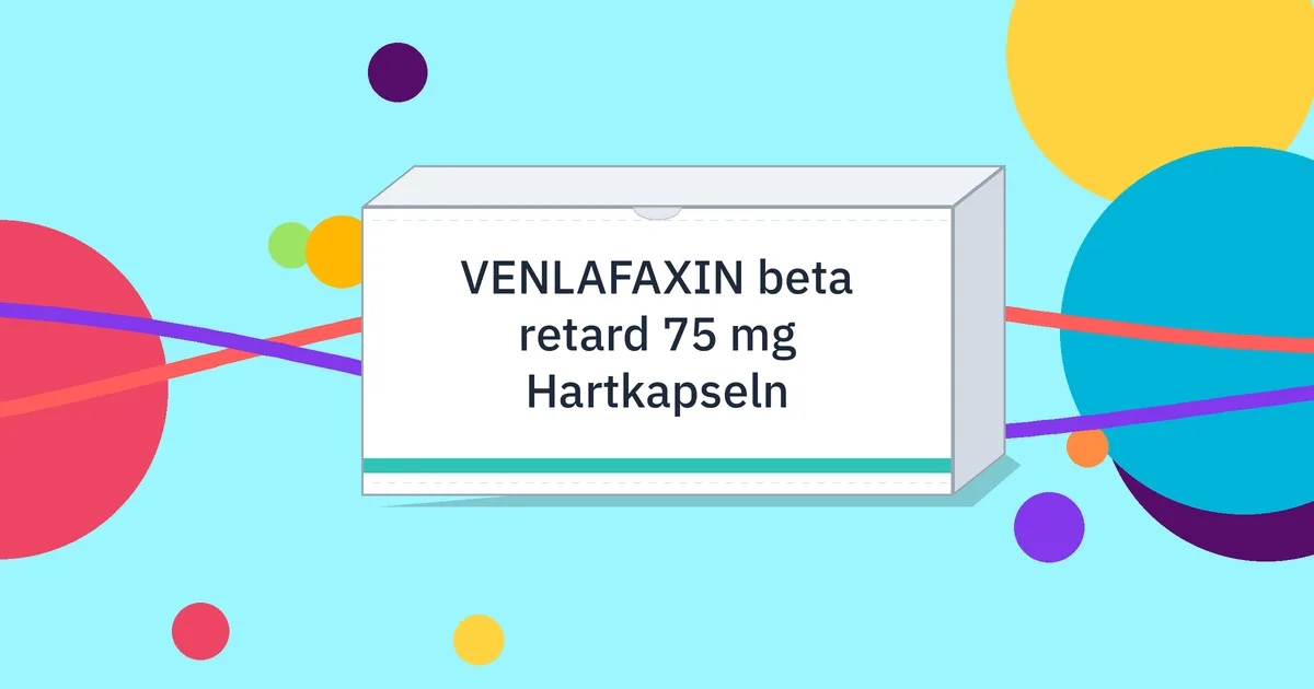 Symbolbild: Packung mit der Aufschrift VENLAFAXIN beta retard 75 mg Hartkapseln (PZN 00021031) – Verfügbarkeit und Bezug in Apotheken in Frankfurt am Main