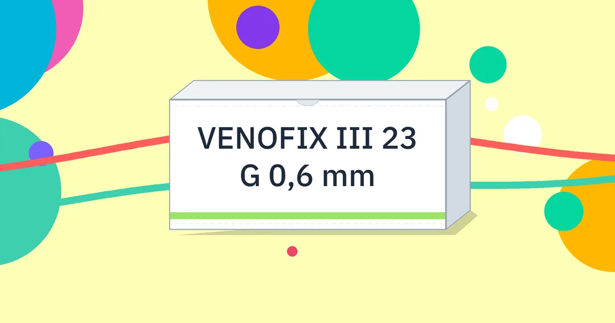 Symbolbild: Packung mit der Aufschrift VENOFIX III 23 G 0,6 mm (PZN 02917553) – Verfügbarkeit und Bezug in Apotheken in Frankfurt am Main