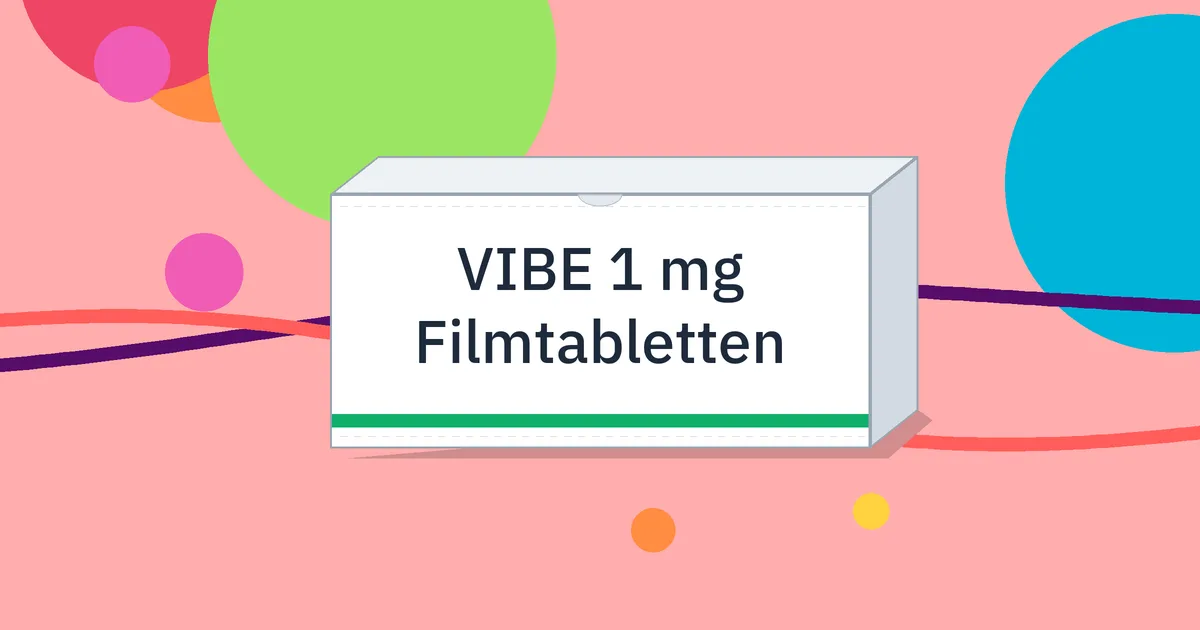 Symbolbild: Packung mit der Aufschrift VIBE 1 mg Filmtabletten (PZN 17964096) – Verfügbarkeit und Bezug in Apotheken in Frankfurt am Main