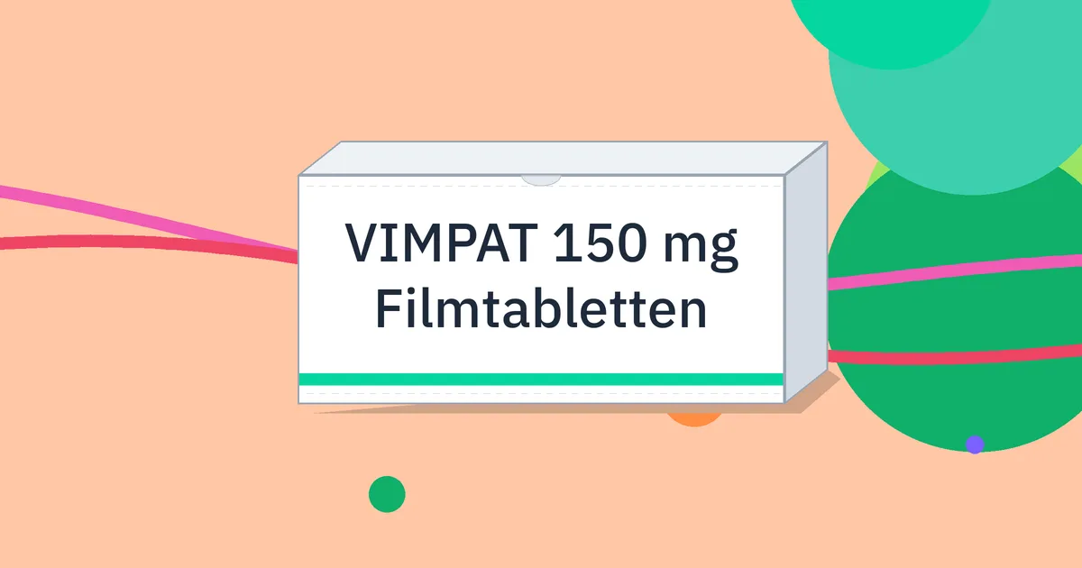 Symbolbild: Packung mit der Aufschrift VIMPAT 150 mg Filmtabletten (PZN 09468377) – Verfügbarkeit und Bezug in Apotheken in Frankfurt am Main