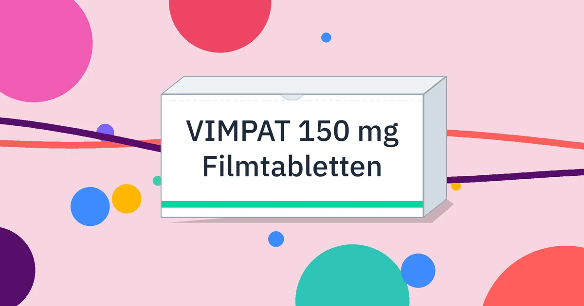 Symbolbild: Packung mit der Aufschrift VIMPAT 150 mg Filmtabletten (PZN 00073884) – Verfügbarkeit und Bezug in Apotheken in Frankfurt am Main
