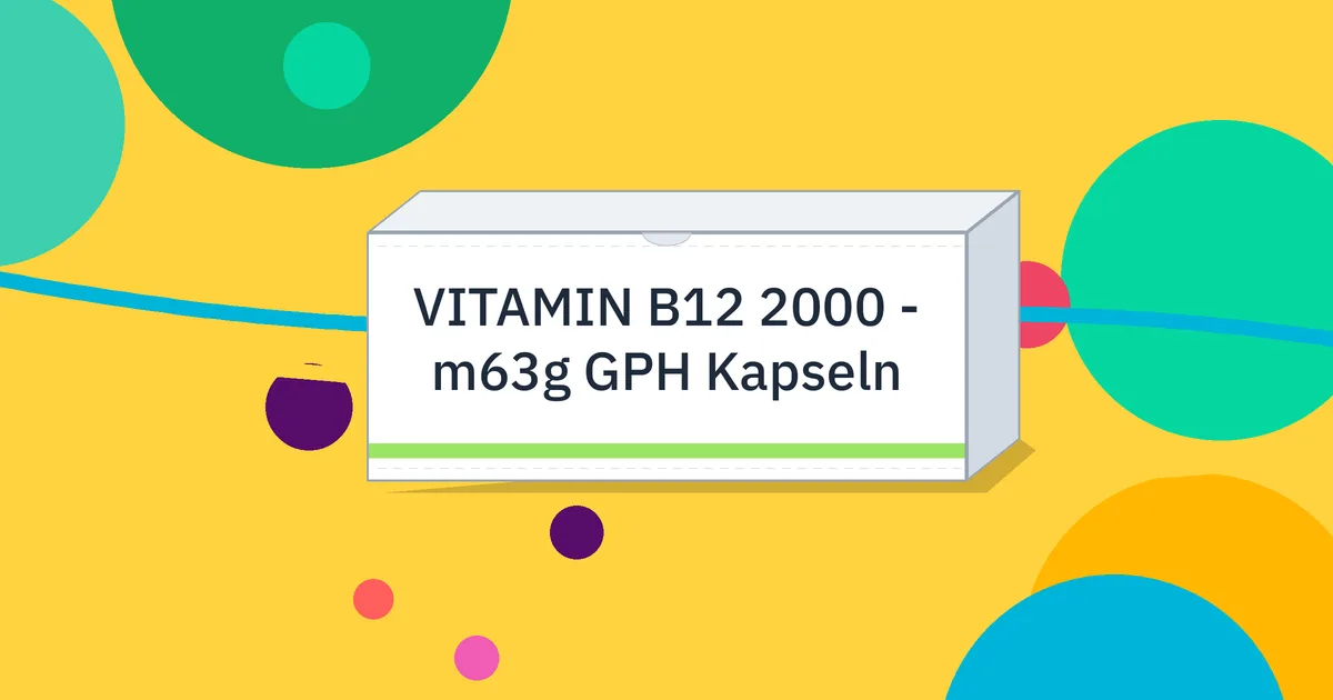 Symbolbild: Packung mit der Aufschrift VITAMIN B12 2000 -m63g GPH Kapseln (PZN 17823013) – Verfügbarkeit und Bezug in Apotheken in Frankfurt am Main