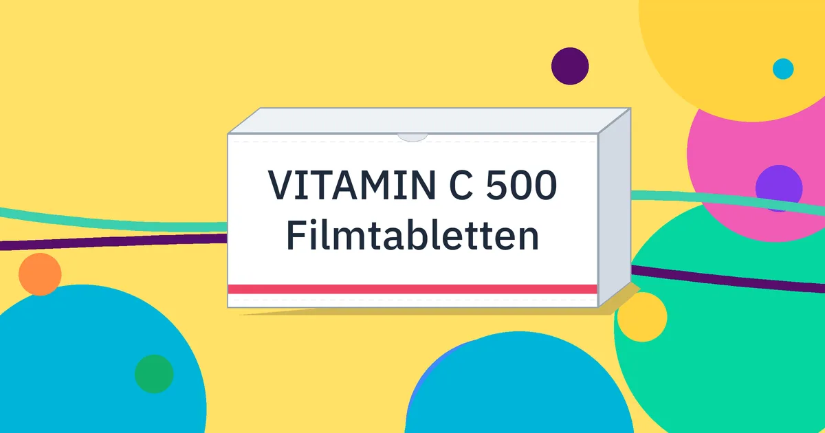 Symbolbild: Packung mit der Aufschrift VITAMIN C 500 Filmtabletten (PZN 00652234) – Verfügbarkeit und Bezug in Apotheken in Frankfurt am Main