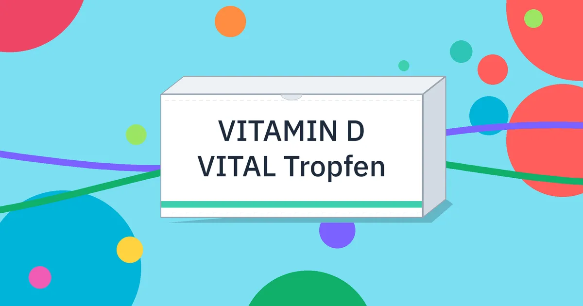 Symbolbild: Packung mit der Aufschrift VITAMIN D VITAL Tropfen (PZN 19080349) – Verfügbarkeit und Bezug in Apotheken in Frankfurt am Main