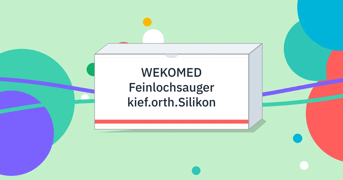 Symbolbild: Packung mit der Aufschrift WEKOMED Feinlochsauger kief.orth.Silikon (PZN 03322218) – Verfügbarkeit und Bezug in Apotheken in Frankfurt am Main