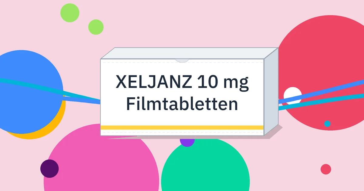 Symbolbild: Packung mit der Aufschrift XELJANZ 10 mg Filmtabletten (PZN 14155717) – Verfügbarkeit und Bezug in Apotheken in Frankfurt am Main