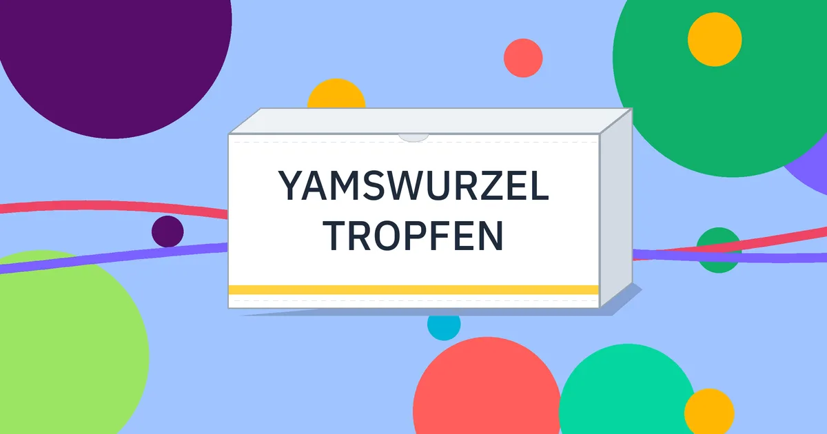 Symbolbild: Packung mit der Aufschrift YAMSWURZEL TROPFEN (PZN 18432036) – Verfügbarkeit und Bezug in Apotheken in Frankfurt am Main