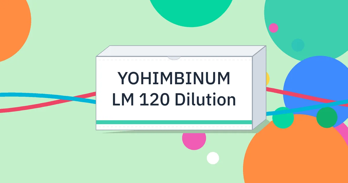 Symbolbild: Packung mit der Aufschrift YOHIMBINUM LM 120 Dilution (PZN 13286601) – Verfügbarkeit und Bezug in Apotheken in Frankfurt am Main