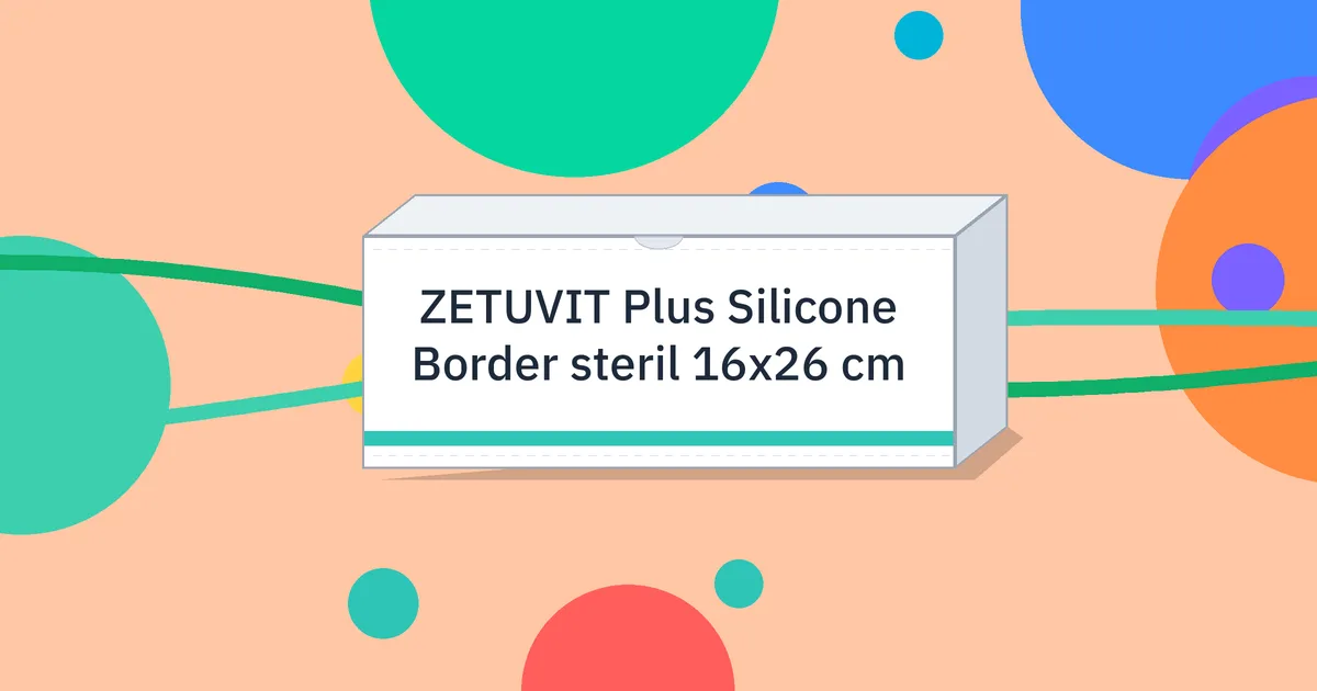 Symbolbild: Packung mit der Aufschrift ZETUVIT Plus Silicone Border steril 16x26 cm (PZN 19157052) – Verfügbarkeit und Bezug in Apotheken in Frankfurt am Main