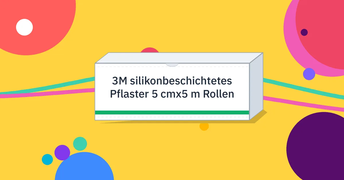 Symbolbild: Packung mit der Aufschrift 3M silikonbeschichtetes Pflaster 5 cmx5 m Rollen (PZN 11318219) – Verfügbarkeit und Bezug in Apotheken in Frankfurt am Main