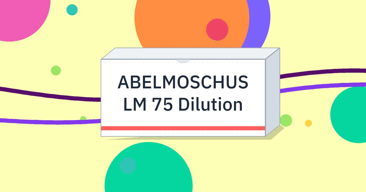 Symbolbild: Packung mit der Aufschrift ABELMOSCHUS LM 75 Dilution (PZN 12750462) – Verfügbarkeit und Bezug in Apotheken in Frankfurt am Main