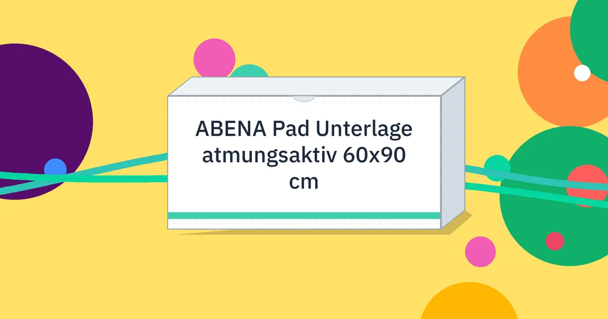 Symbolbild: Packung mit der Aufschrift ABENA Pad Unterlage atmungsaktiv 60x90 cm (PZN 16632392) – Verfügbarkeit und Bezug in Apotheken in Frankfurt am Main