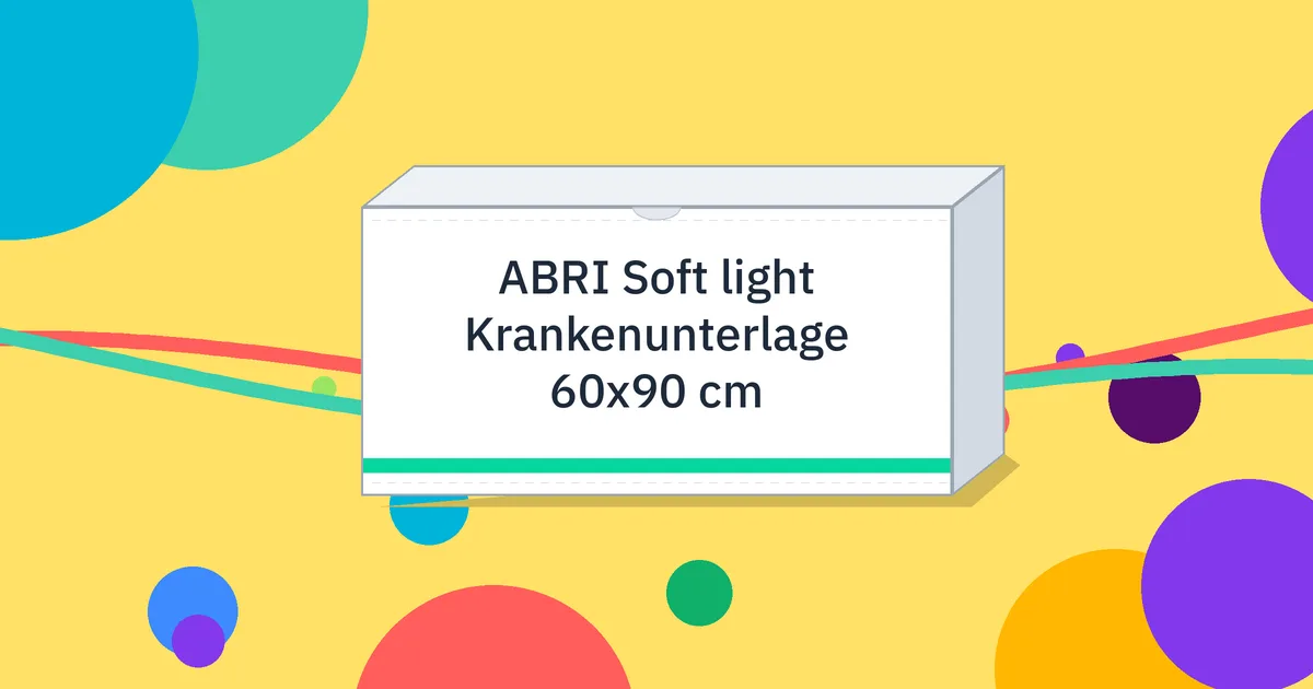 Symbolbild: Packung mit der Aufschrift ABRI Soft light Krankenunterlage 60x90 cm (PZN 16624524) – Verfügbarkeit und Bezug in Apotheken in Frankfurt am Main