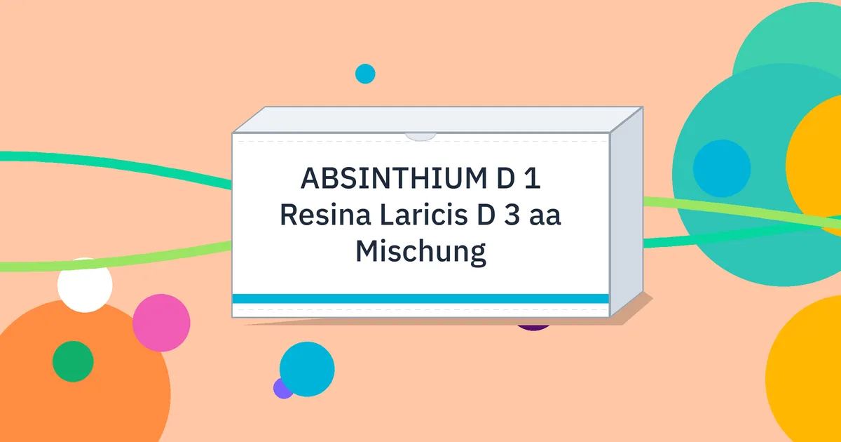 Symbolbild: Packung mit der Aufschrift ABSINTHIUM D 1 Resina Laricis D 3 aa Mischung (PZN 01571785) – Verfügbarkeit und Bezug in Apotheken in Frankfurt am Main