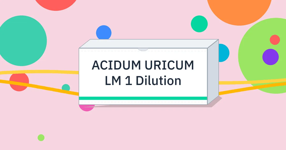 Symbolbild: Packung mit der Aufschrift ACIDUM URICUM LM 1 Dilution (PZN 13288379) – Verfügbarkeit und Bezug in Apotheken in Frankfurt am Main