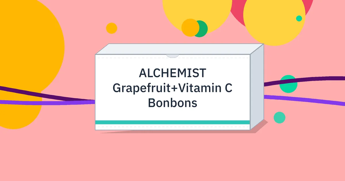 Symbolbild: Packung mit der Aufschrift ALCHEMIST Grapefruit+Vitamin C Bonbons (PZN 17153245) – Verfügbarkeit und Bezug in Apotheken in Frankfurt am Main