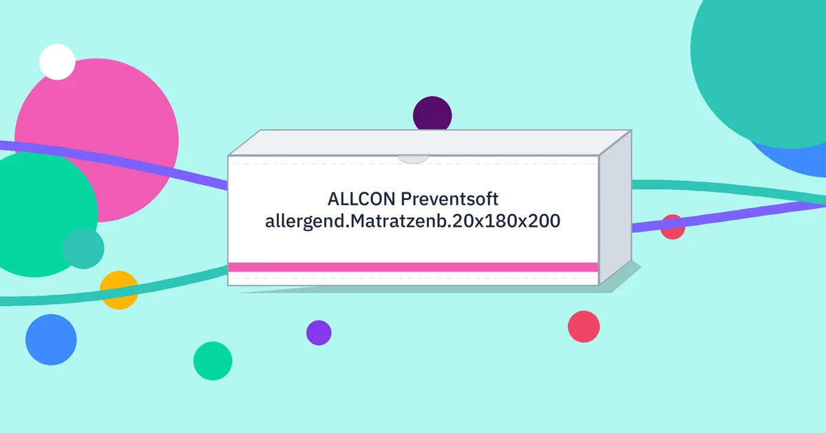 Symbolbild: Packung mit der Aufschrift ALLCON Preventsoft allergend.Matratzenb.20x180x200 (PZN 12445581) – Verfügbarkeit und Bezug in Apotheken in Frankfurt am Main