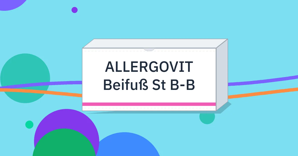 Symbolbild: Packung mit der Aufschrift ALLERGOVIT Beifuß St B-B (PZN 09267555) – Verfügbarkeit und Bezug in Apotheken in Frankfurt am Main