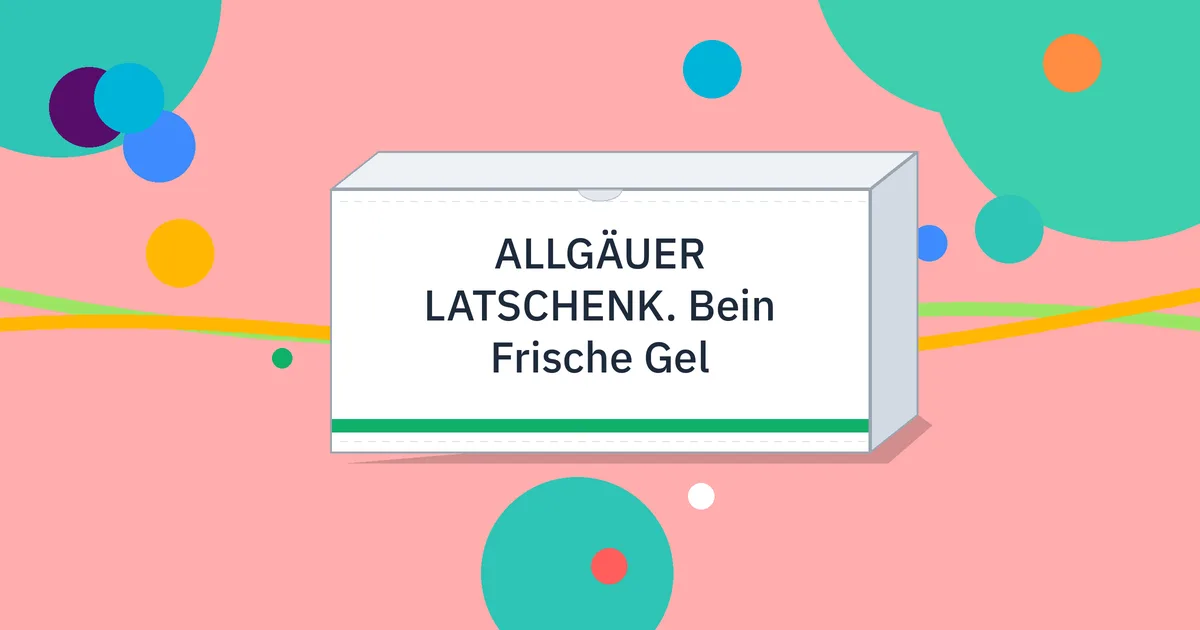 Symbolbild: Packung mit der Aufschrift ALLGÄUER LATSCHENK. Bein Frische Gel (PZN 02403446) – Verfügbarkeit und Bezug in Apotheken in Frankfurt am Main