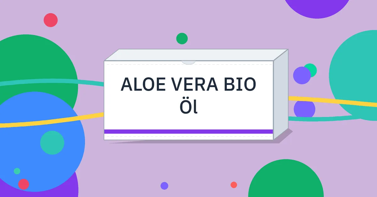 Symbolbild: Packung mit der Aufschrift ALOE VERA BIO Öl (PZN 13416564) – Verfügbarkeit und Bezug in Apotheken in Frankfurt am Main
