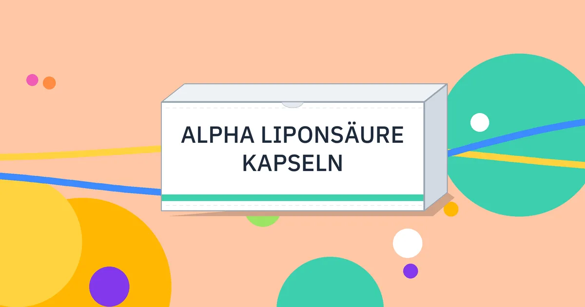 Symbolbild: Packung mit der Aufschrift ALPHA LIPONSÄURE KAPSELN (PZN 10007279) – Verfügbarkeit und Bezug in Apotheken in Frankfurt am Main