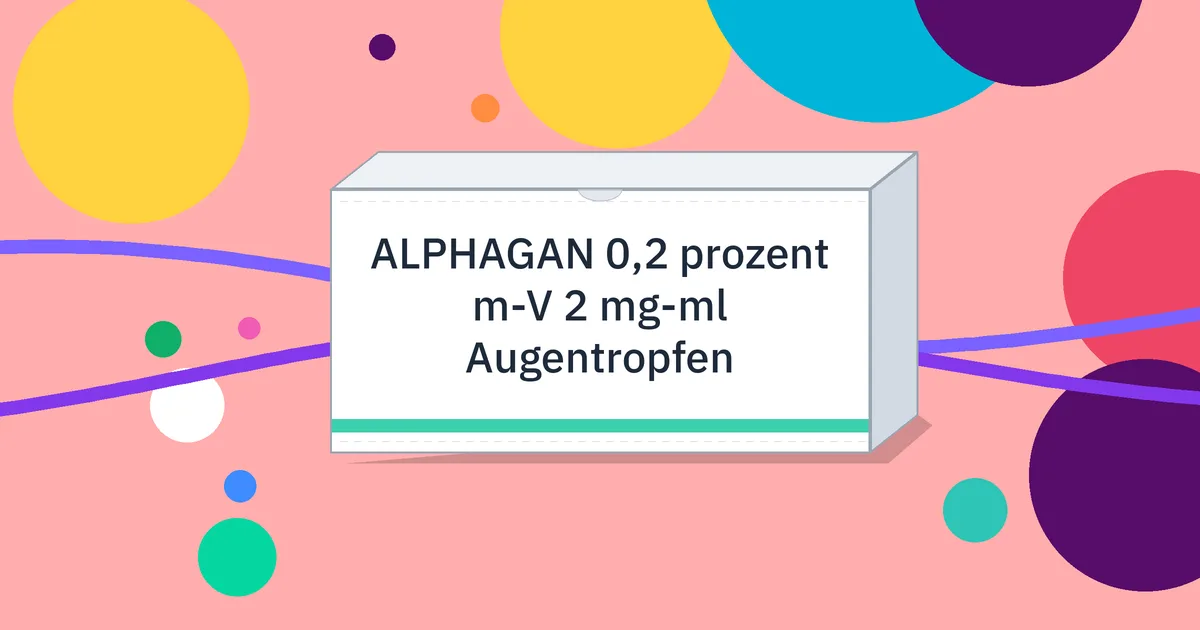 Symbolbild: Packung mit der Aufschrift ALPHAGAN 0,2 prozent m-V 2 mg-ml Augentropfen (PZN 02141294) – Verfügbarkeit und Bezug in Apotheken in Frankfurt am Main