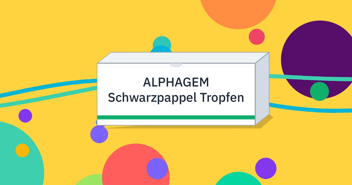 Symbolbild: Packung mit der Aufschrift ALPHAGEM Schwarzpappel Tropfen (PZN 20297781) – Verfügbarkeit und Bezug in Apotheken in Frankfurt am Main