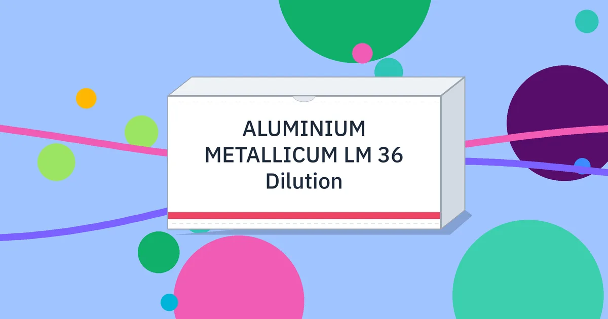 Symbolbild: Packung mit der Aufschrift ALUMINIUM METALLICUM LM 36 Dilution (PZN 12759598) – Verfügbarkeit und Bezug in Apotheken in Frankfurt am Main