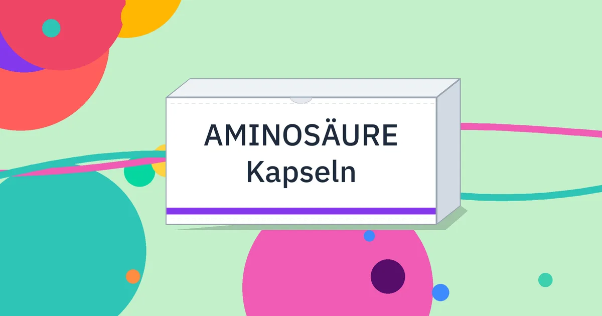 Symbolbild: Packung mit der Aufschrift AMINOSÄURE Kapseln (PZN 15575829) – Verfügbarkeit und Bezug in Apotheken in Frankfurt am Main