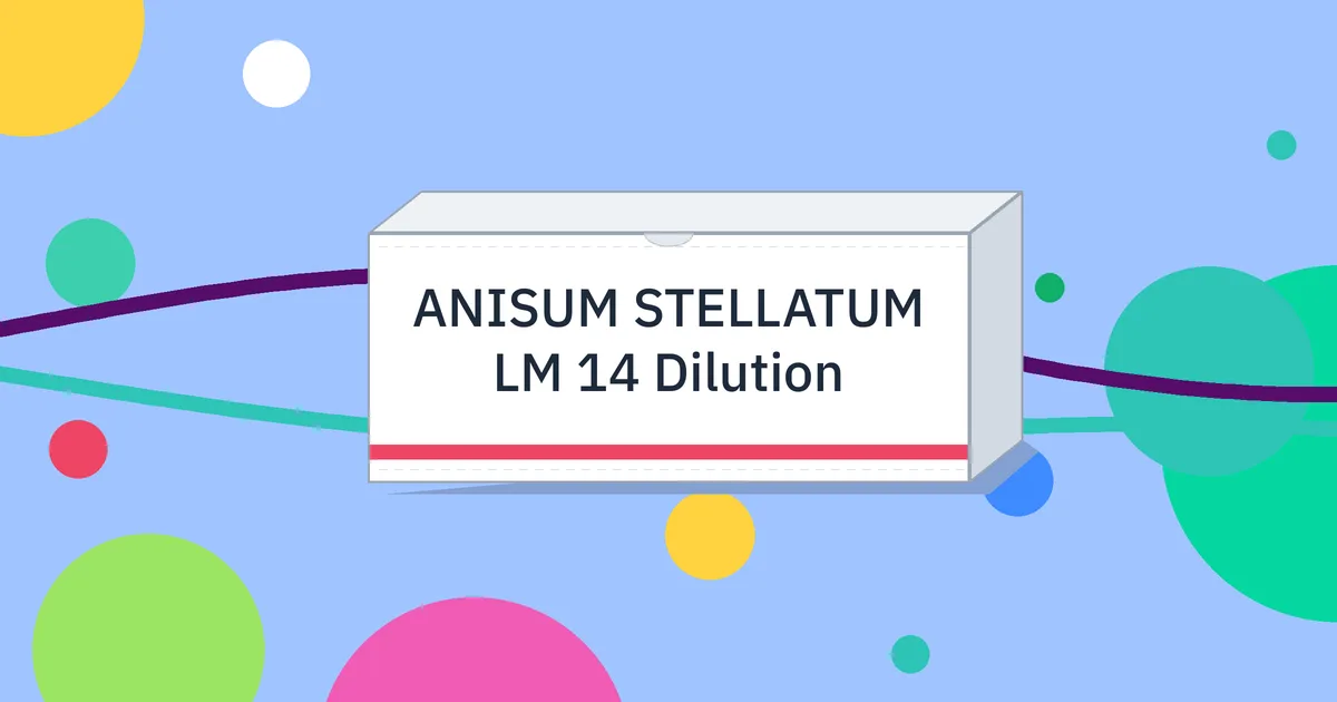 Symbolbild: Packung mit der Aufschrift ANISUM STELLATUM LM 14 Dilution (PZN 13369391) – Verfügbarkeit und Bezug in Apotheken in Frankfurt am Main