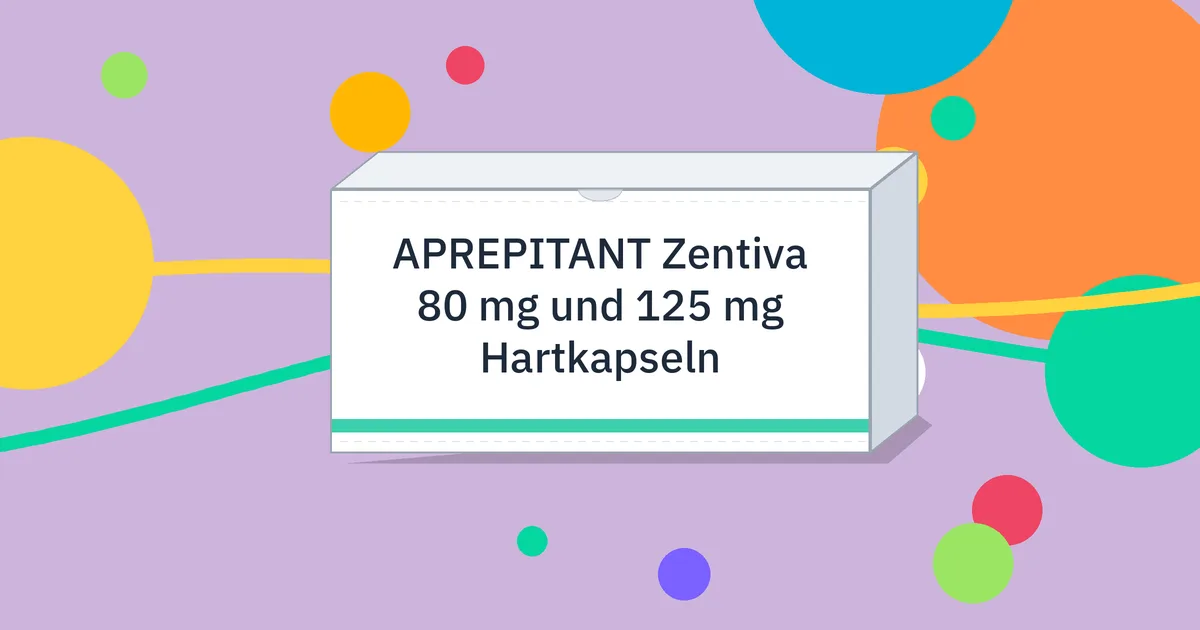 Symbolbild: Packung mit der Aufschrift APREPITANT Zentiva 80 mg und 125 mg Hartkapseln (PZN 14313642) – Verfügbarkeit und Bezug in Apotheken in Frankfurt am Main