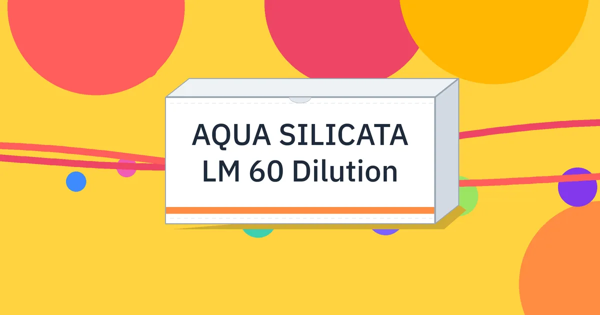 Symbolbild: Packung mit der Aufschrift AQUA SILICATA LM 60 Dilution (PZN 13383356) – Verfügbarkeit und Bezug in Apotheken in Frankfurt am Main