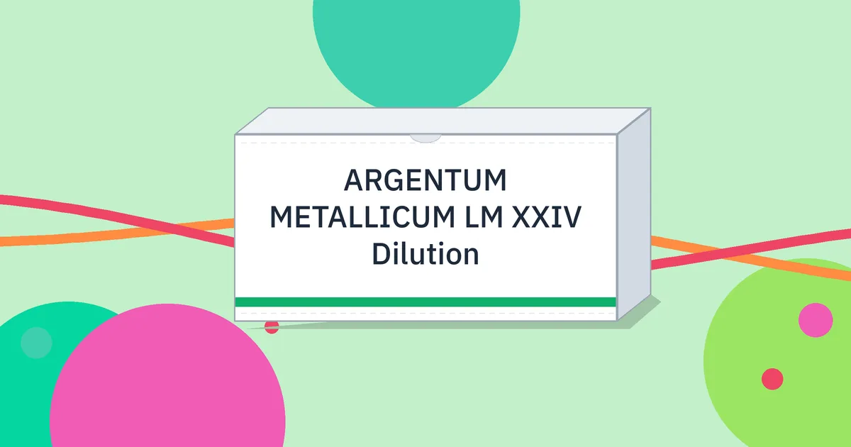 Symbolbild: Packung mit der Aufschrift ARGENTUM METALLICUM LM XXIV Dilution (PZN 02673619) – Verfügbarkeit und Bezug in Apotheken in Frankfurt am Main