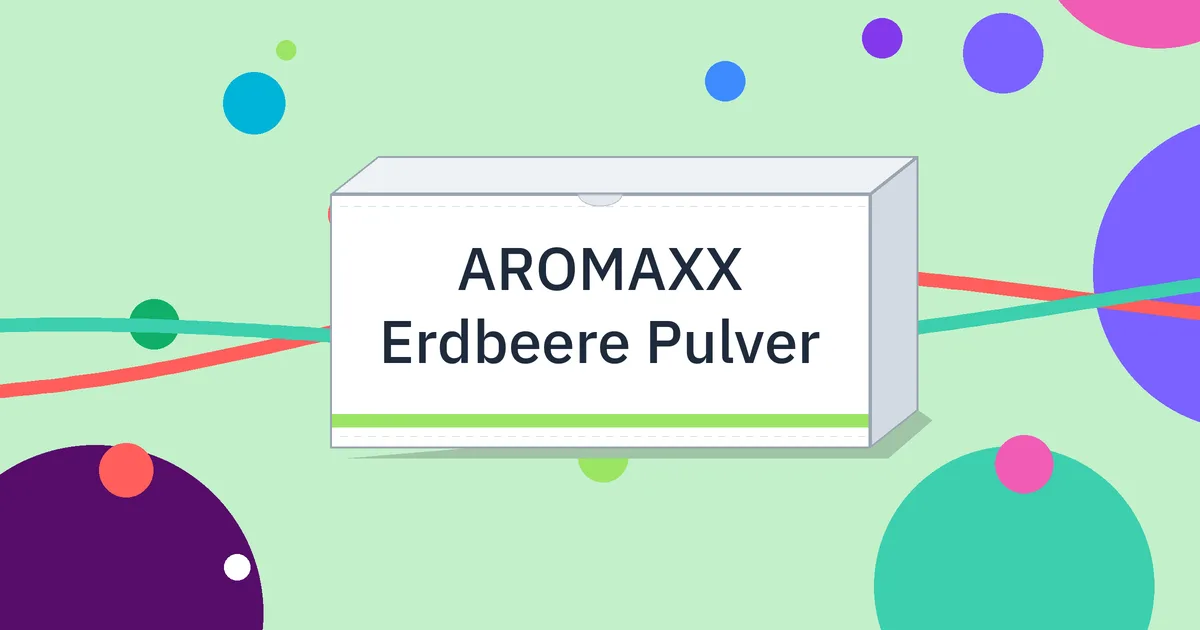 Symbolbild: Packung mit der Aufschrift AROMAXX Erdbeere Pulver (PZN 04377457) – Verfügbarkeit und Bezug in Apotheken in Frankfurt am Main